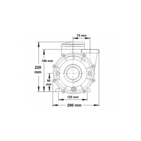 LX LP200 Pump 1-spd 2,0hp - Blowers & pompen - Roke Zwem & Spa
